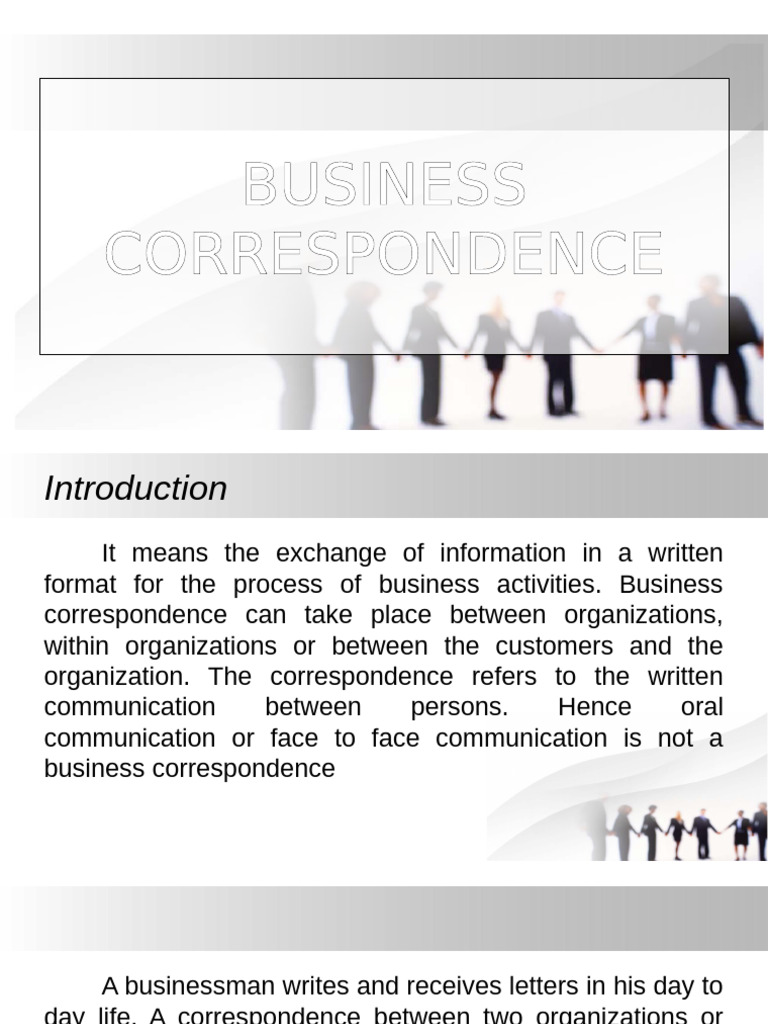 Business Correspondence | PDF