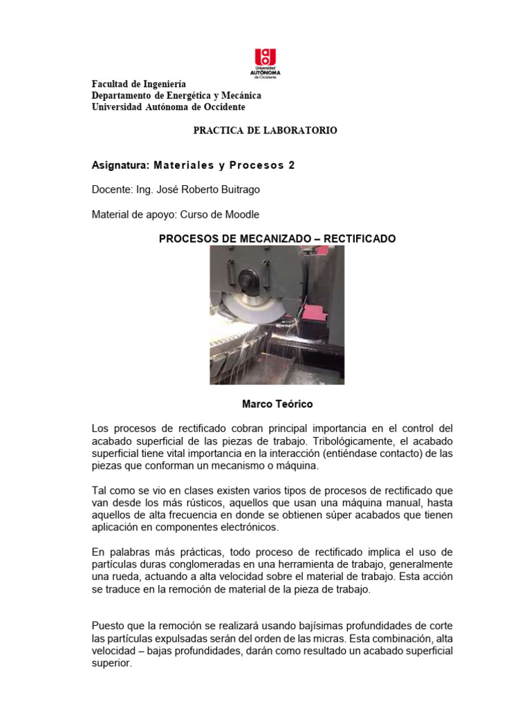 Laboratorio Rectificado | PDF