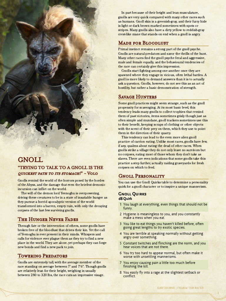 Hawthorne Races Gnoll v1.01 | PDF