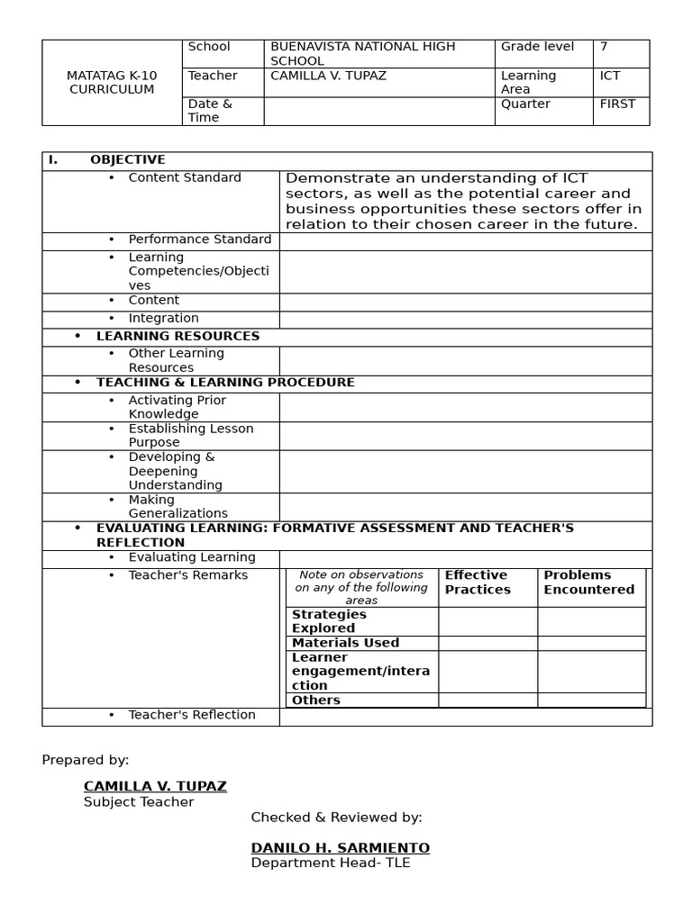 Matatag LP Ict7 | PDF