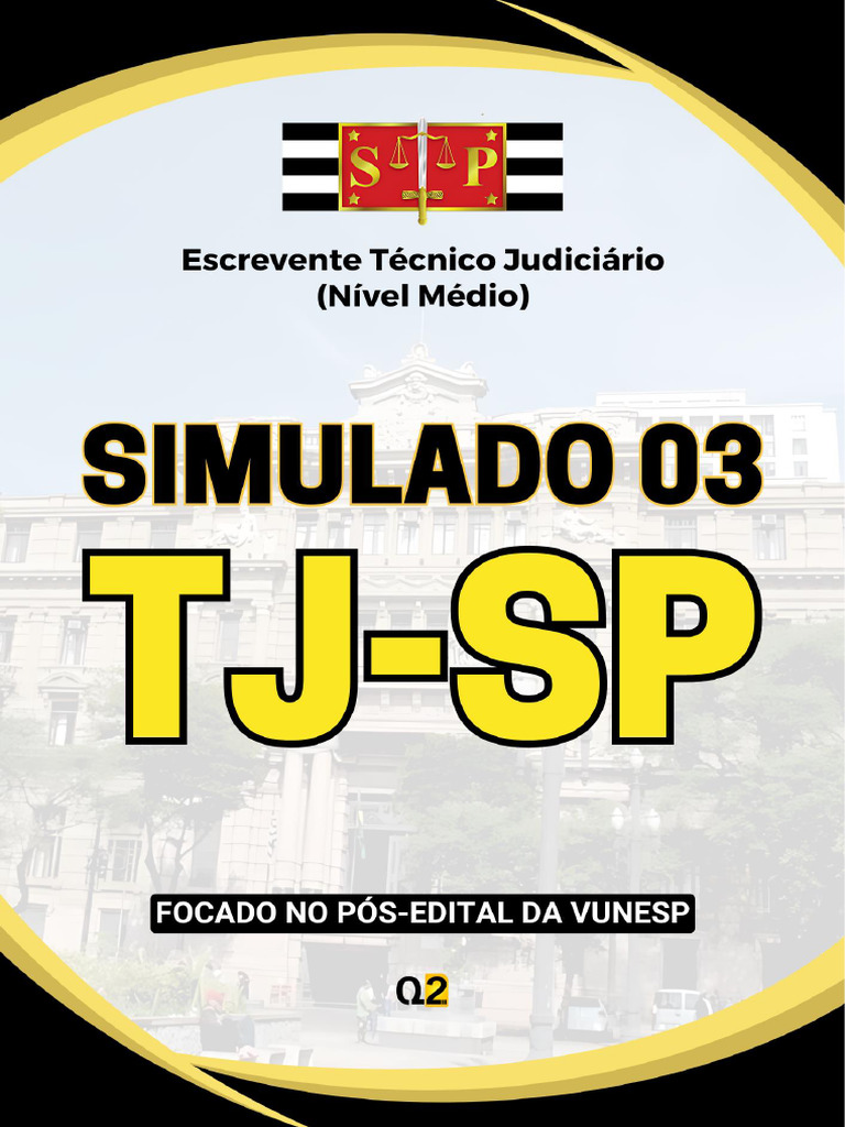 Simulado 03 TJ SP Escrevente | PDF