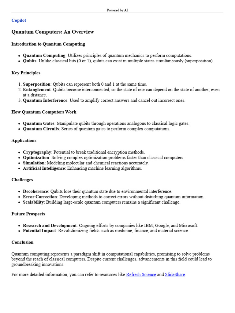 Quantum Computers | PDF
