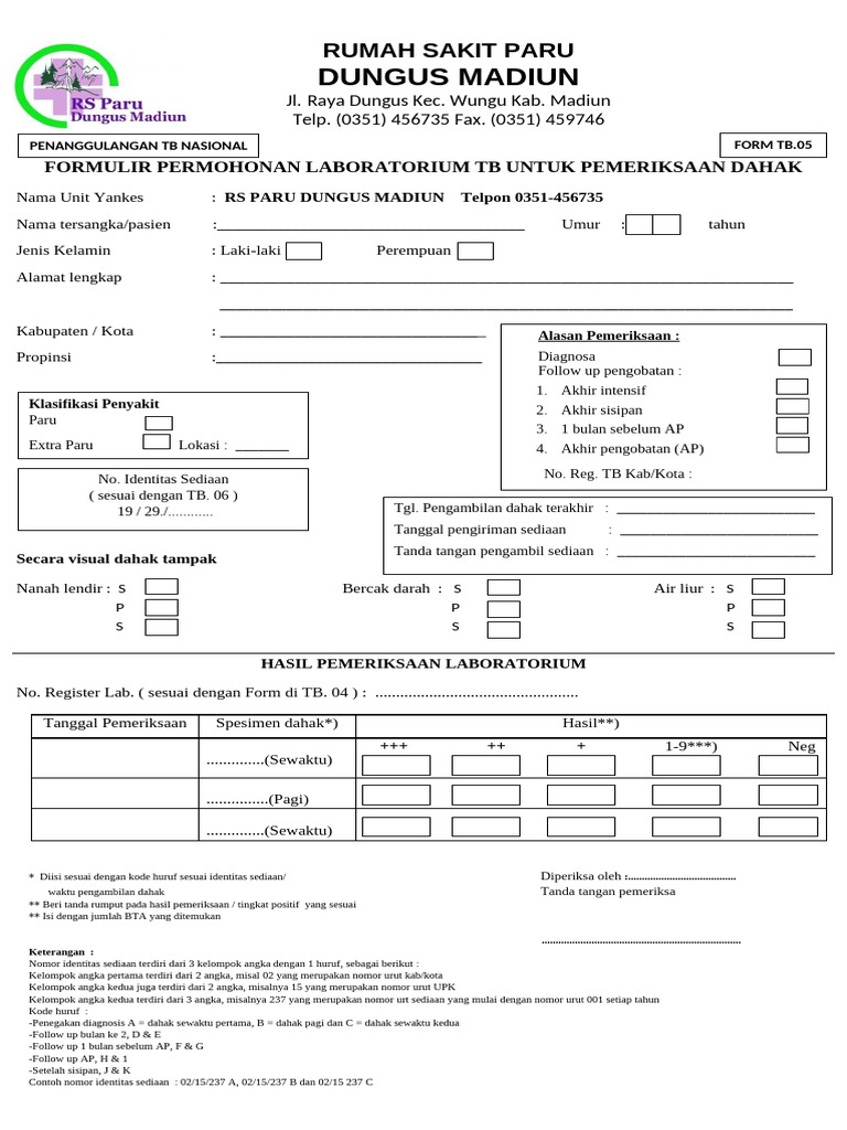 Form Permintaan BTA | PDF
