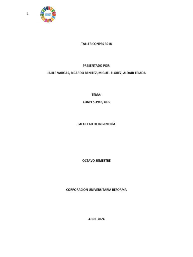 Taller Conpes y Ods | PDF