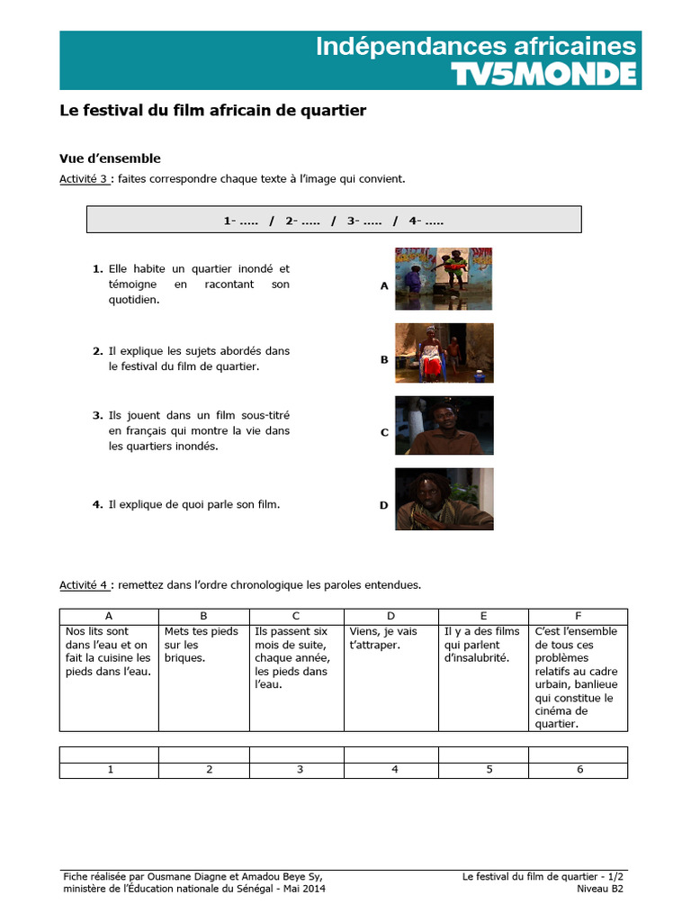 Independances Senegal Festival Appr | PDF