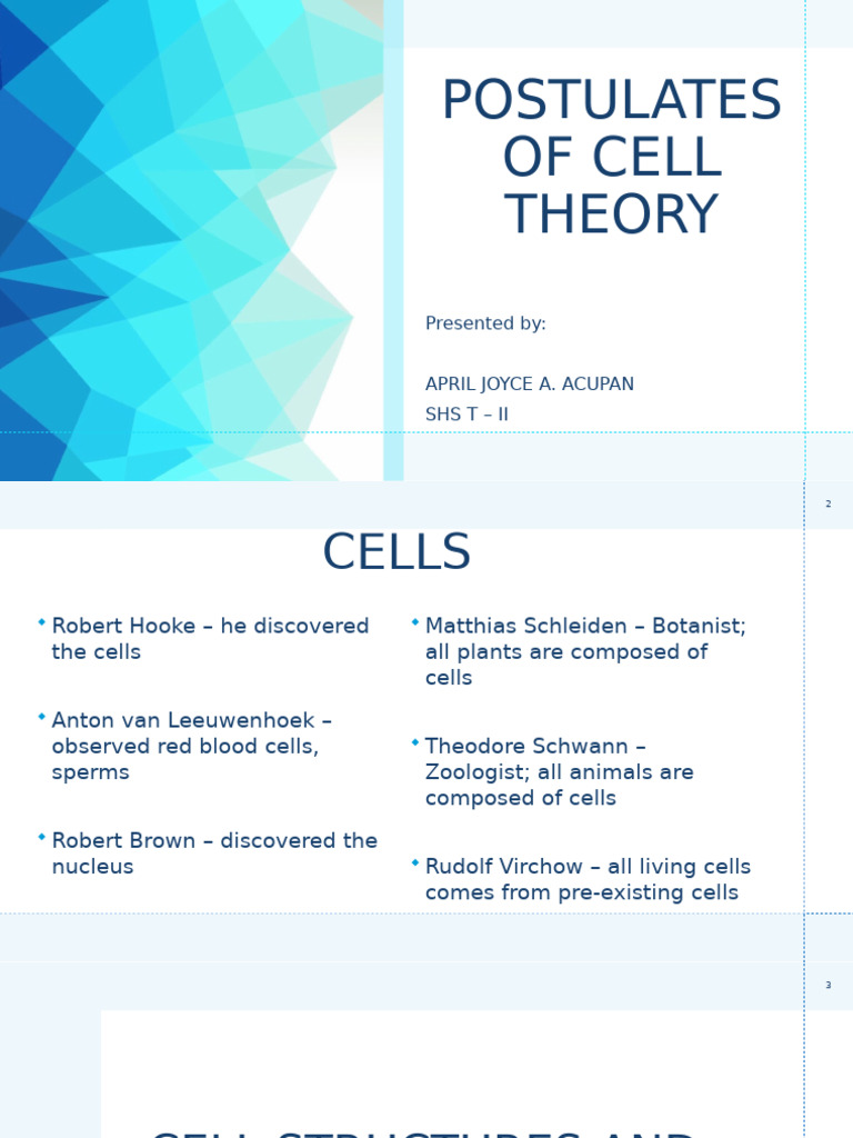 Cell Theory and Structure Explained | PDF | Cell (Biology) | Lysosome