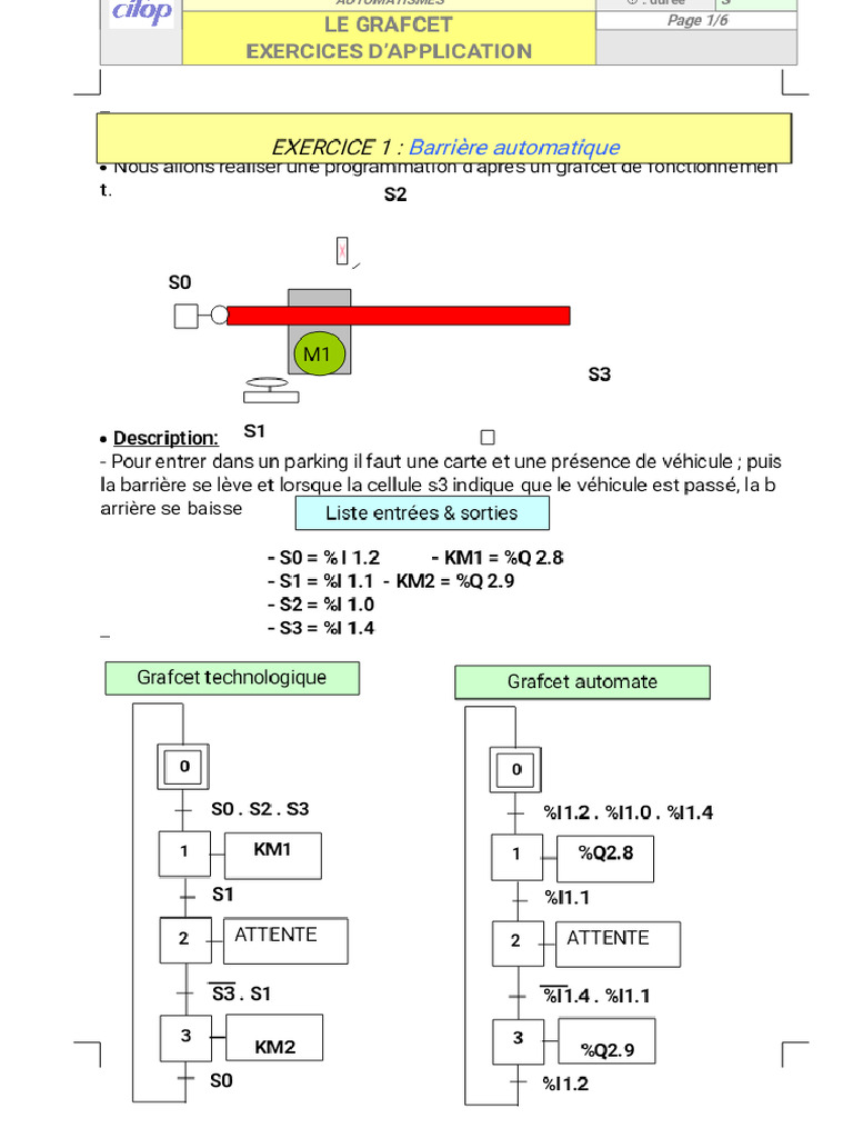 Exercice Grafcet Phoenix | PDF