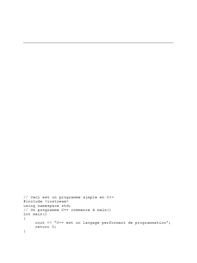 Chap1 BASES DE LA PROGRAMMATION EN C++ | PDF | C++ | Teaching Methods ...