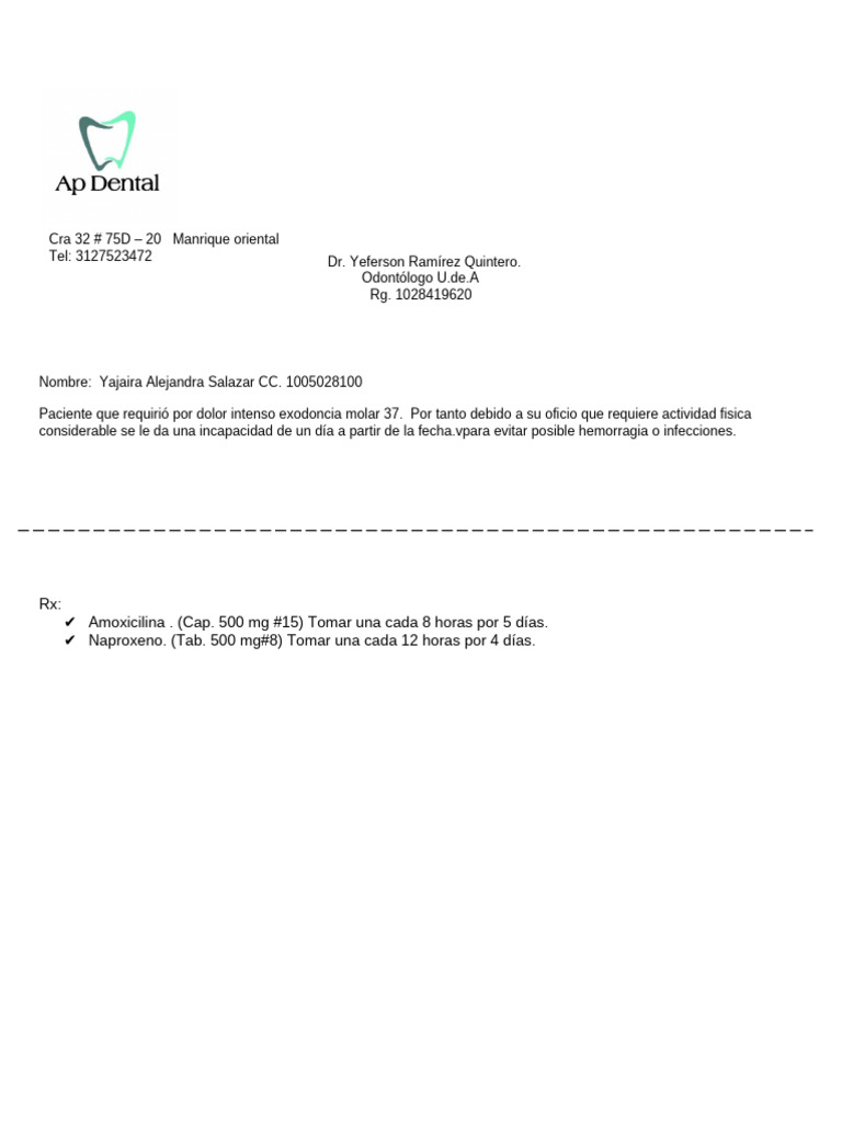 Incapacidad y Receta Médica1 | PDF