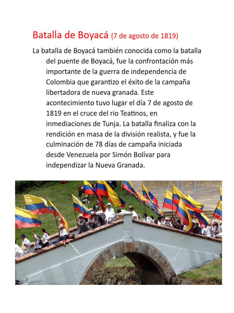 Batalla de Boyacá | PDF