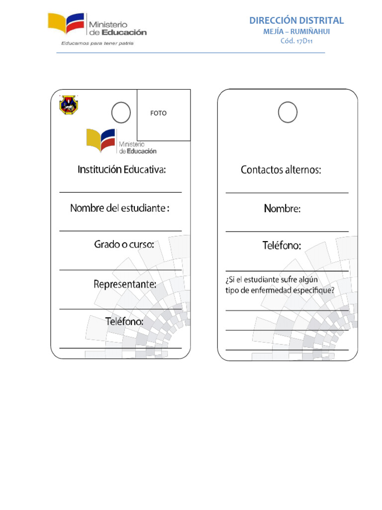 Modelo de Carnet Estudiantil-1 | PDF
