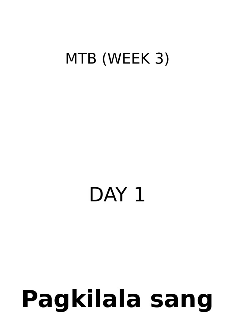 MTB Week 4 | PDF
