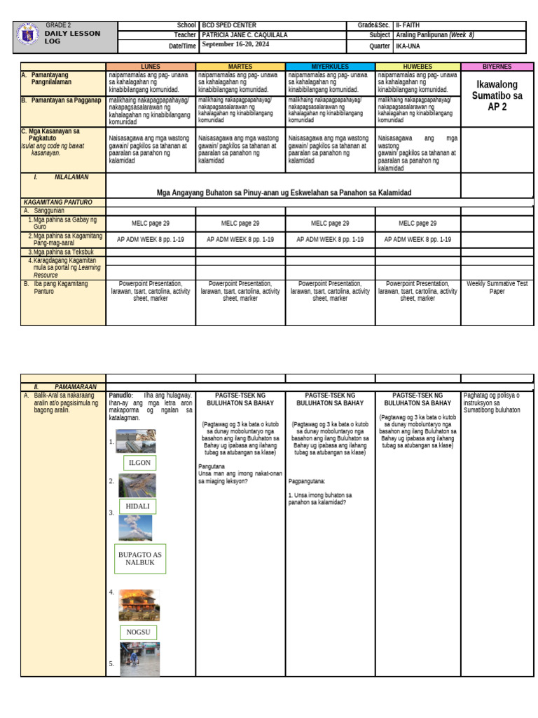 Q1 DLL Ap2 Week-8 | PDF