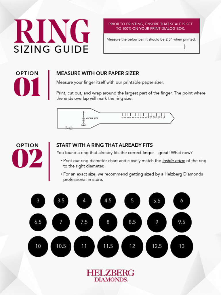 Ring Sizing Guide | PDF