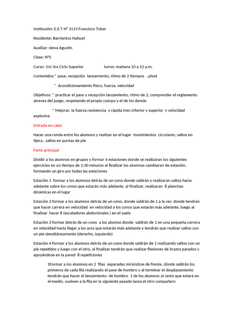 Clase 5 1ro 3ra | PDF