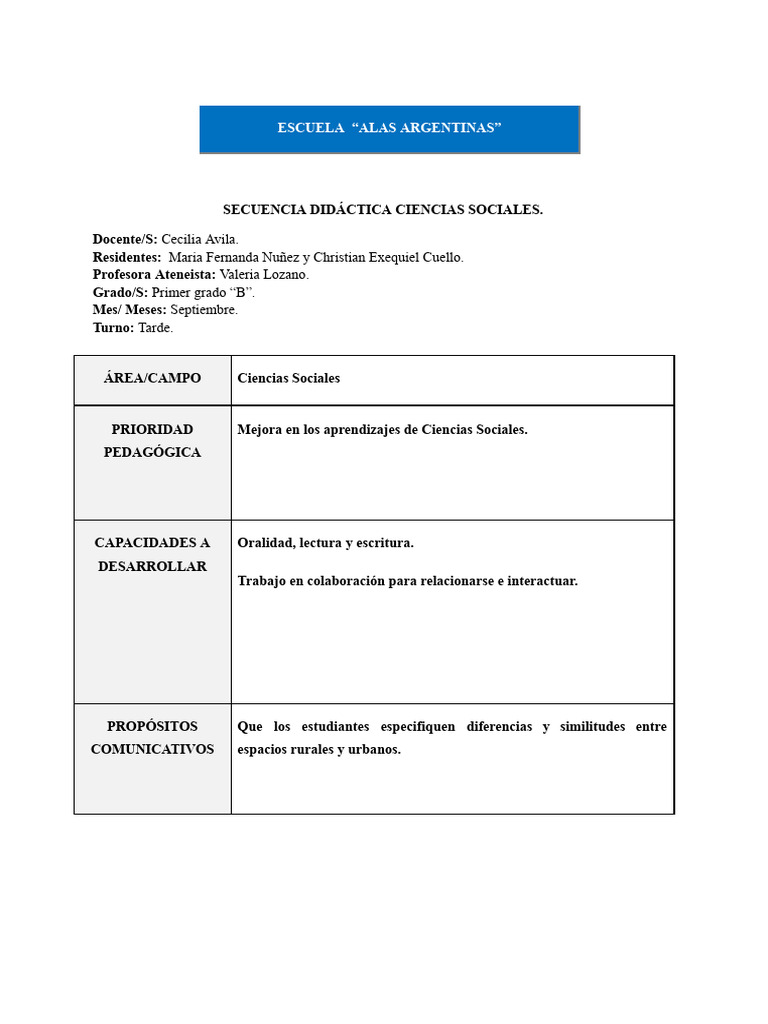 SECUENCIA - FINAL - ATENEO - CIENCIAS - SOCIALES. Eze y Fer | PDF