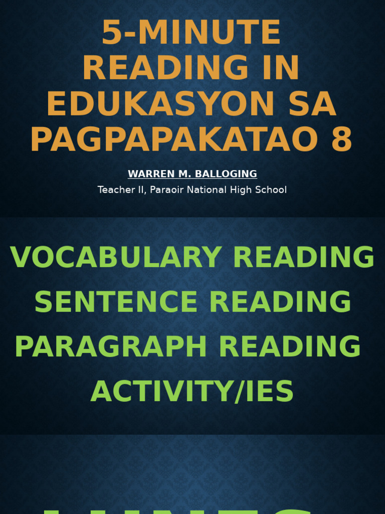 5-Minute Reading ESP 7 | PDF