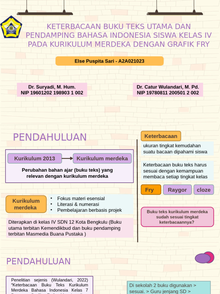 Keterbacaan Buku Teks Utama Dan Pendamping Bahasa Indonesia Siswa Kelas ...