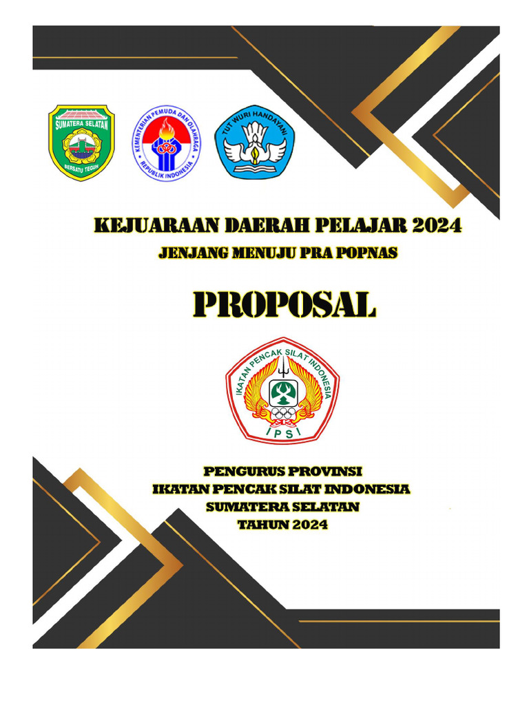 Proposal Kejurda Pelajar Prov Sumsel 2024-1 | PDF