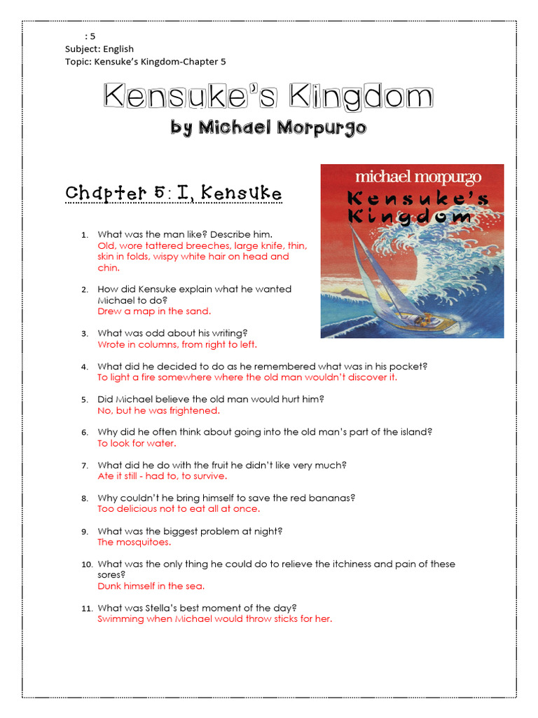 Kensukes - Kingdom - Chapter - 5 MS | PDF