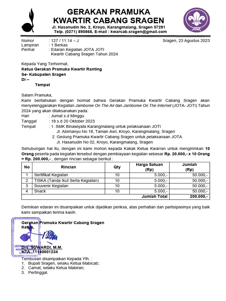 Kwarran - Edaran Jota Joti 2024 | PDF
