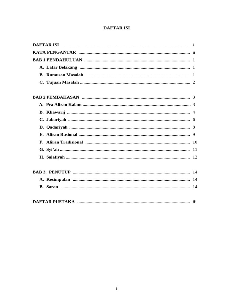 Daftar Isi Pspi | PDF