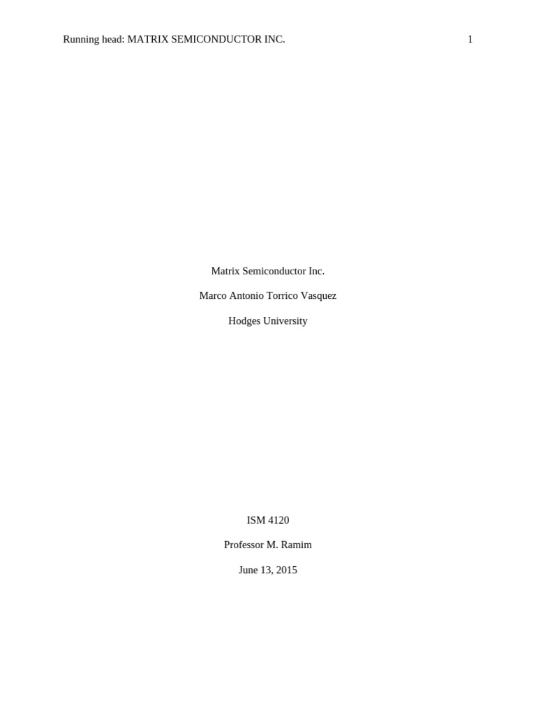 Matrix Semiconductor Inc. | PDF