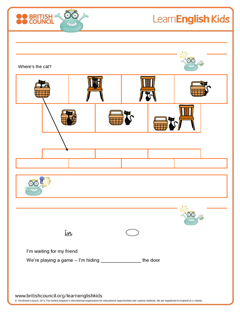 Prepositions of Place Worksheet for Kids | PDF