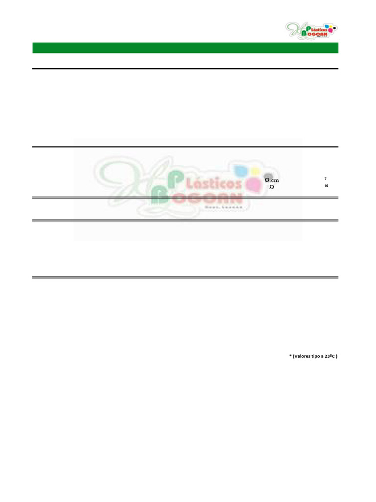 Ficha Tecnica Teflon | PDF | Resistencia Eléctrica y Conductancia ...