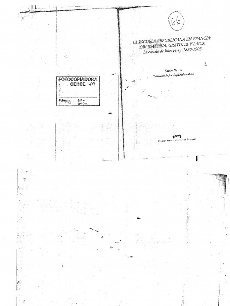 Darcos Xavier, (2008) "Enseñar Dar Clase' en La Escuela de Jules Ferry" - Compressed | PDF