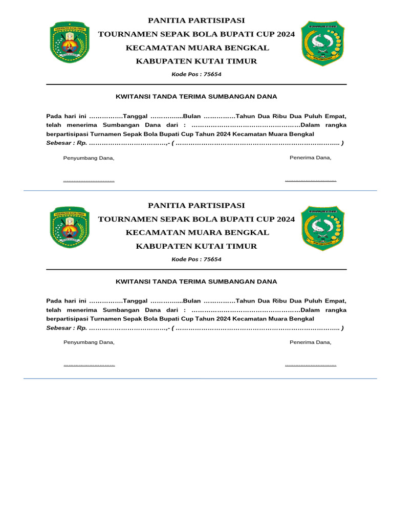 Kwitansi Hut Ri Ke 79 2024 | PDF