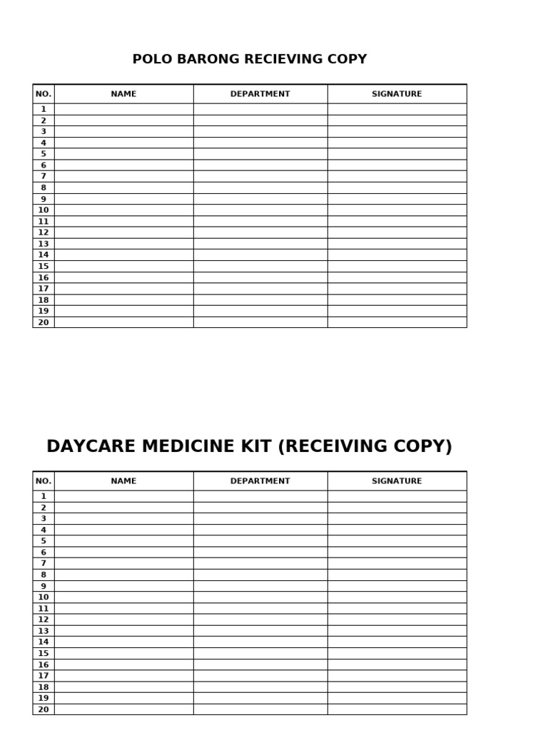 Receiving Copies Format | PDF