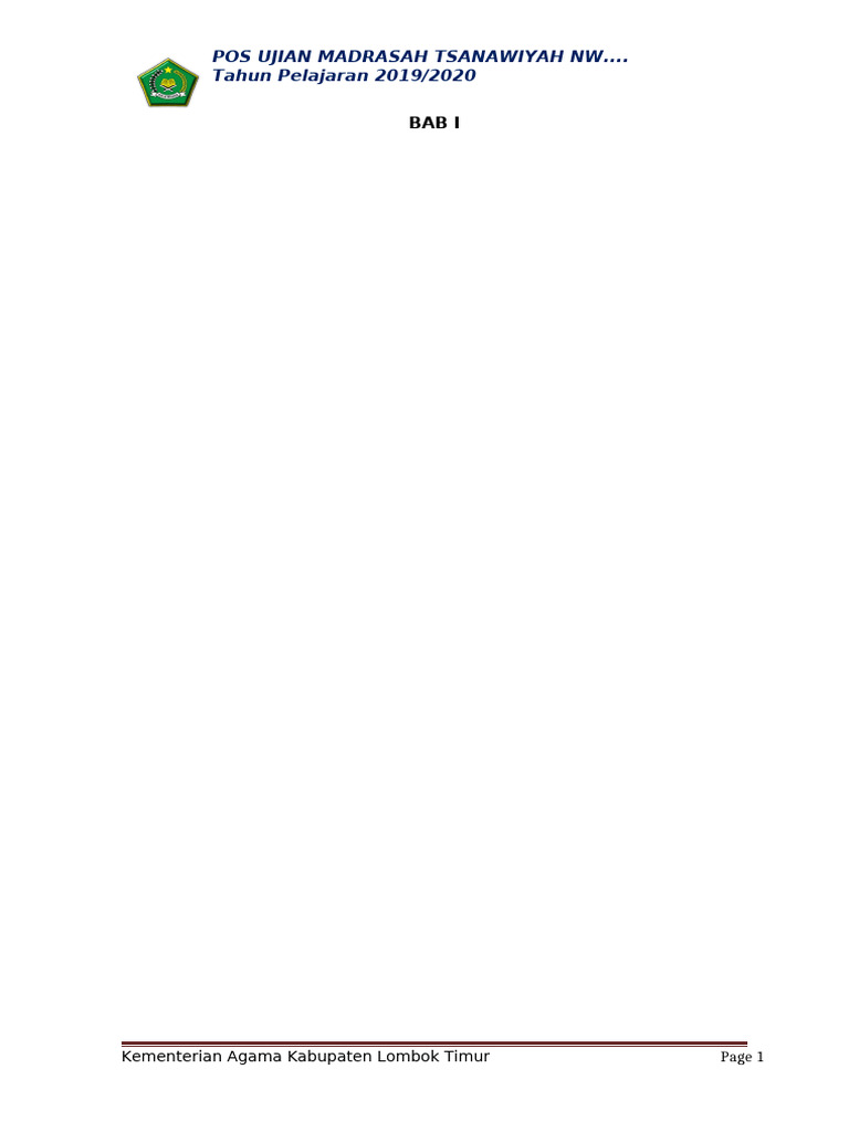 Pos UM MTs 2020 | PDF