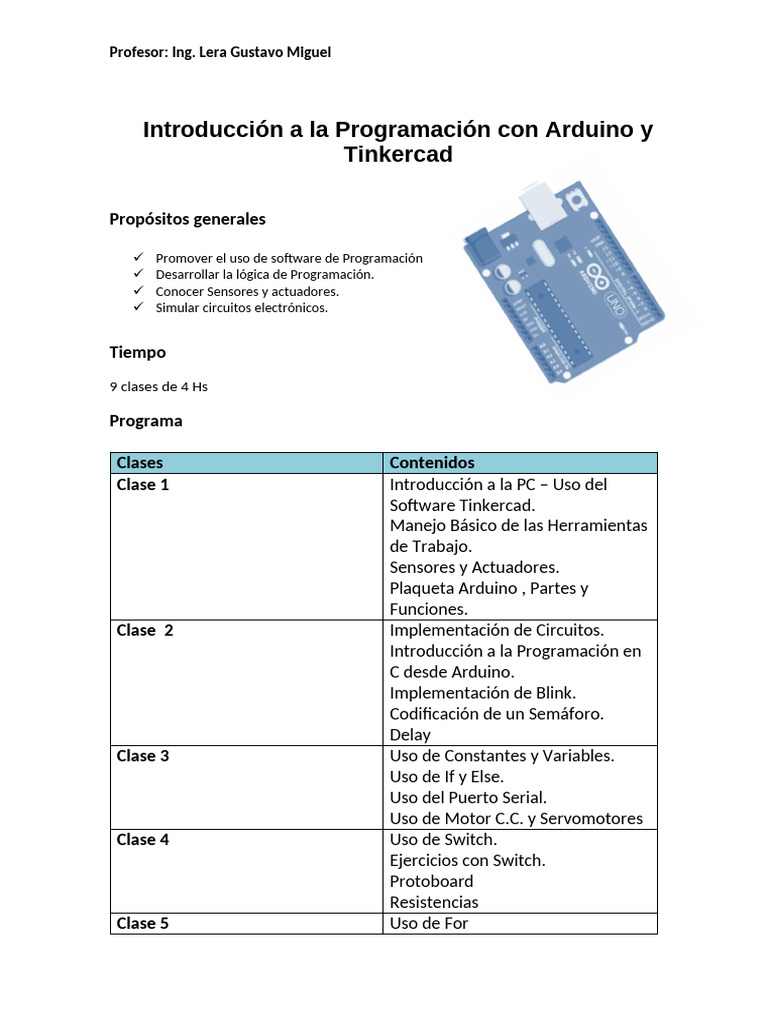Introduccion A La Programacion Con Arduino y Tinkercad | PDF | Arduino | Informática