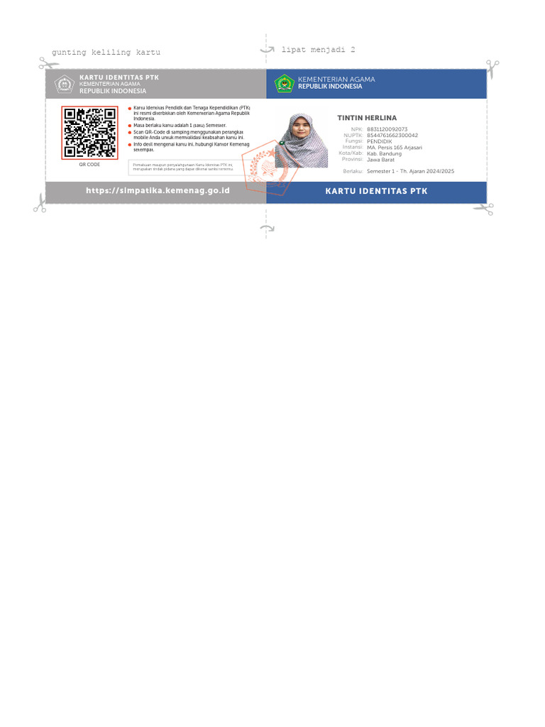 Kartu Identitas PTK-Tintin | PDF