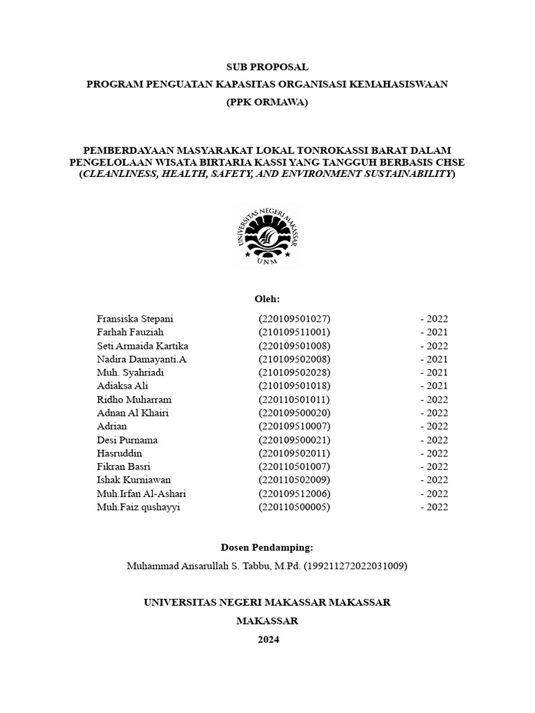 SUB PROPOSAL PPK ORMAWA HMJ GEOGRAFI Rev 31 Mei | PDF