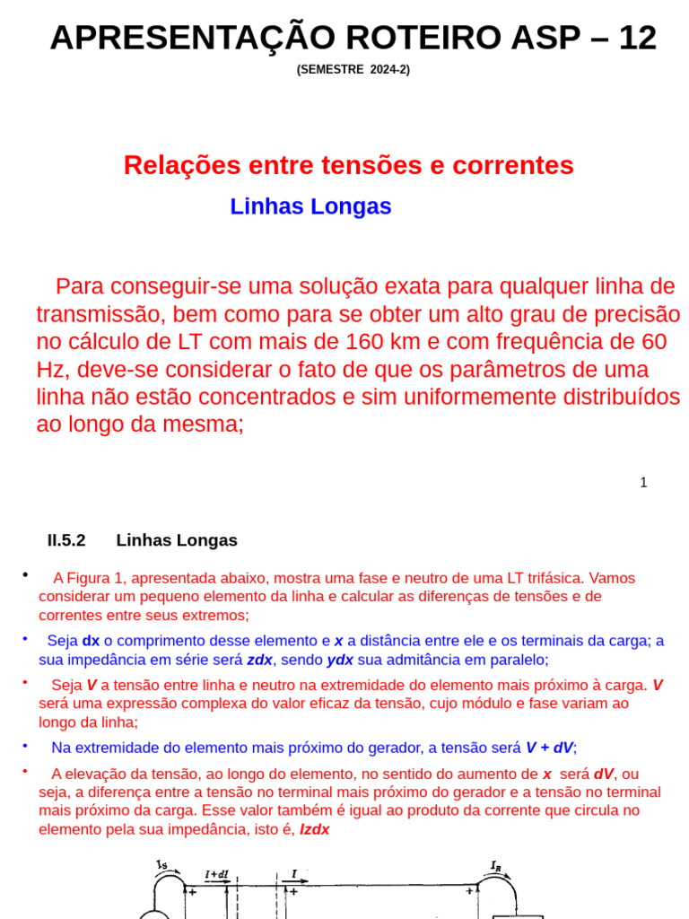 APRESENTAÇÃO ROTEIRO ASP- 12 - Representação das LTs longas | PDF