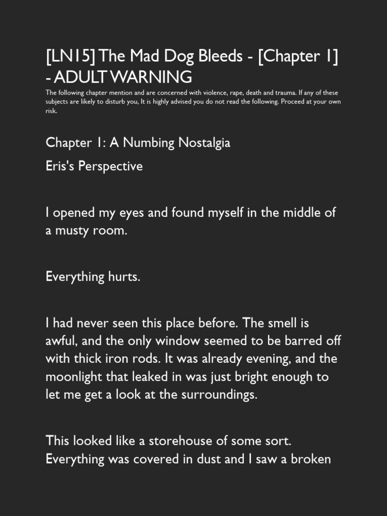 Mushoku Tensei the Mad Dog Bleeds Chp-1 | PDF