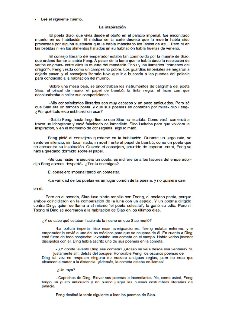 La Inspiración de Pablo de Santis | PDF