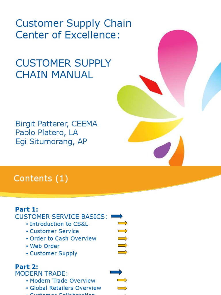 Coe Customer Supply Chain Manual | PDF | Electronic Data Interchange ...