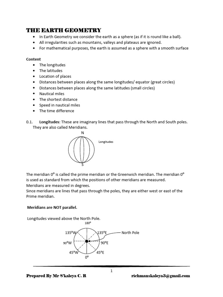 The Earth Geometry-1 | PDF