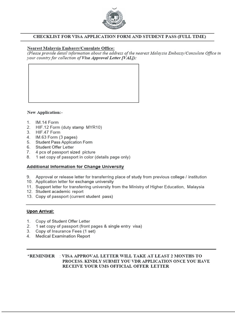 Visa Application Form | PDF