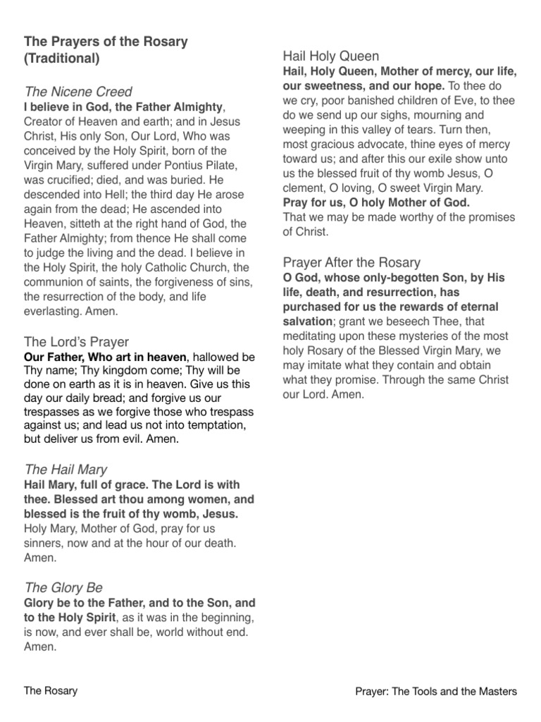 The Rosary Pdf