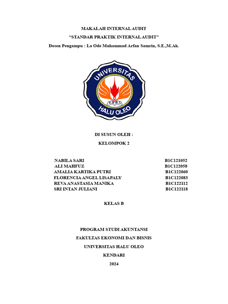 Makalah Internal Audit Kelompok 2 | PDF