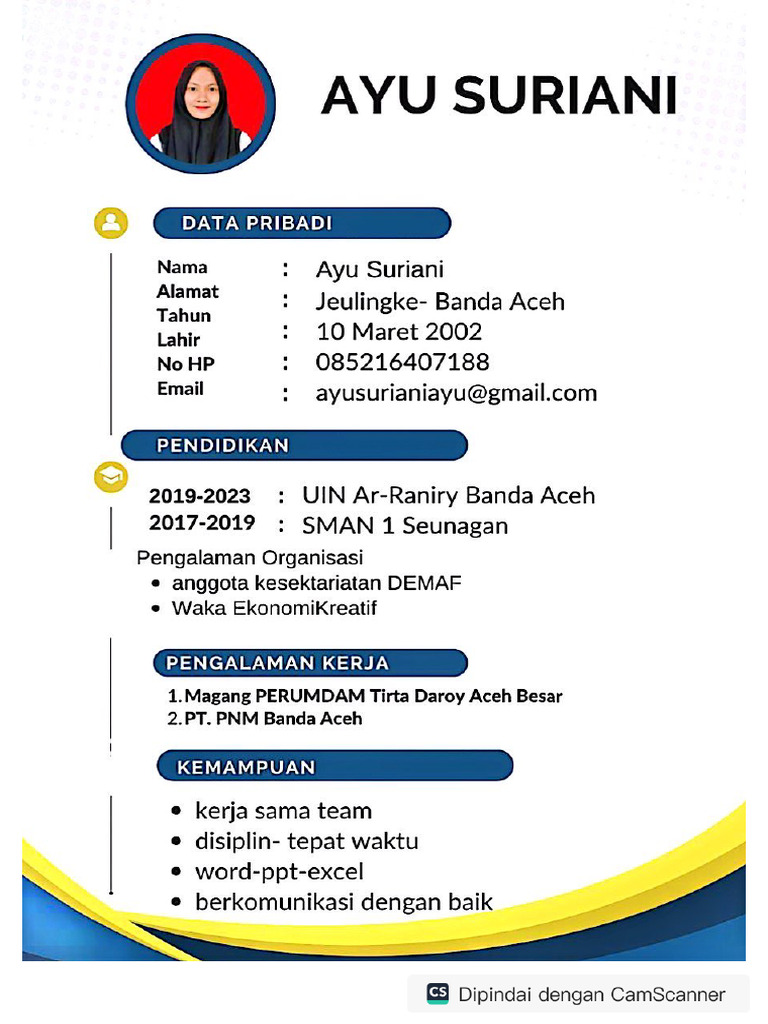 Lamaran Ayu Suriani | PDF