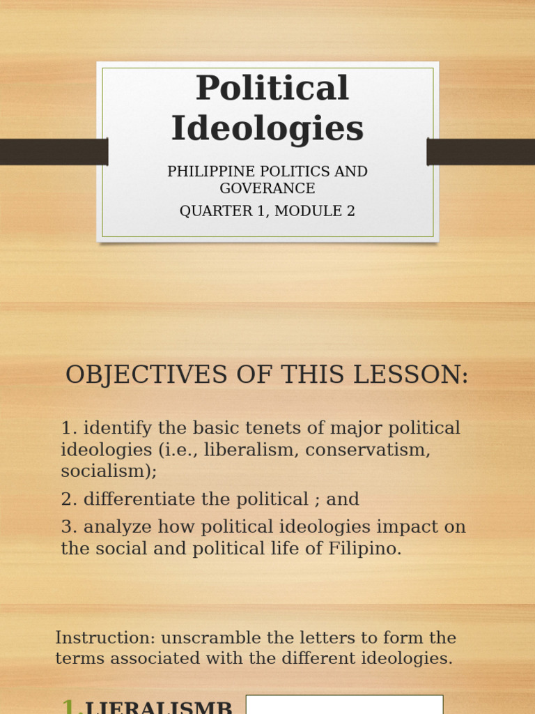 Module 2 Political Ideologies | PDF