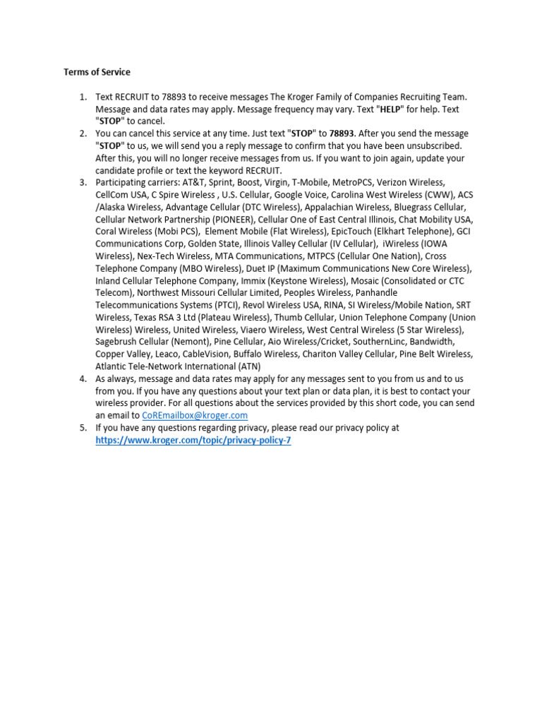 Terms of Service | PDF