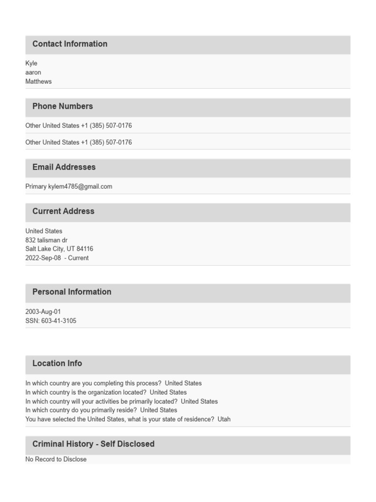 View Completed Forms | PDF