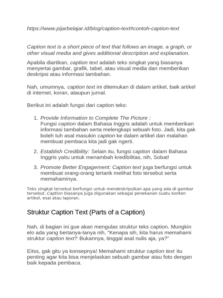 Caption Materi | PDF