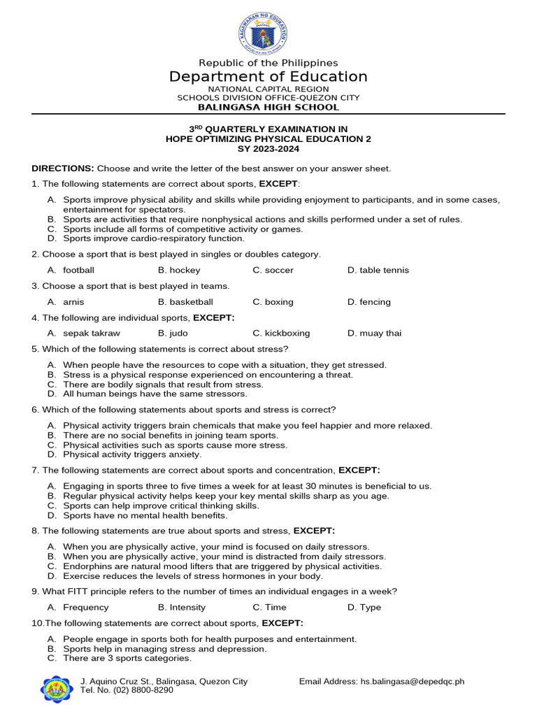 Hope2 Exam | PDF